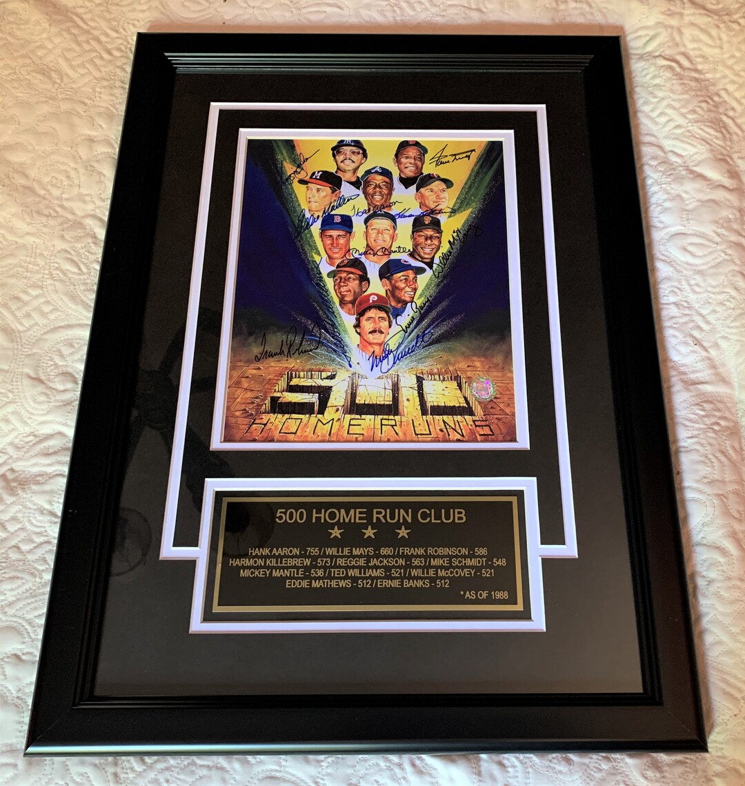 Baseball 500 HOME RUN CLUB as of 1988 Signed by 10 Baseball Players - Etsy