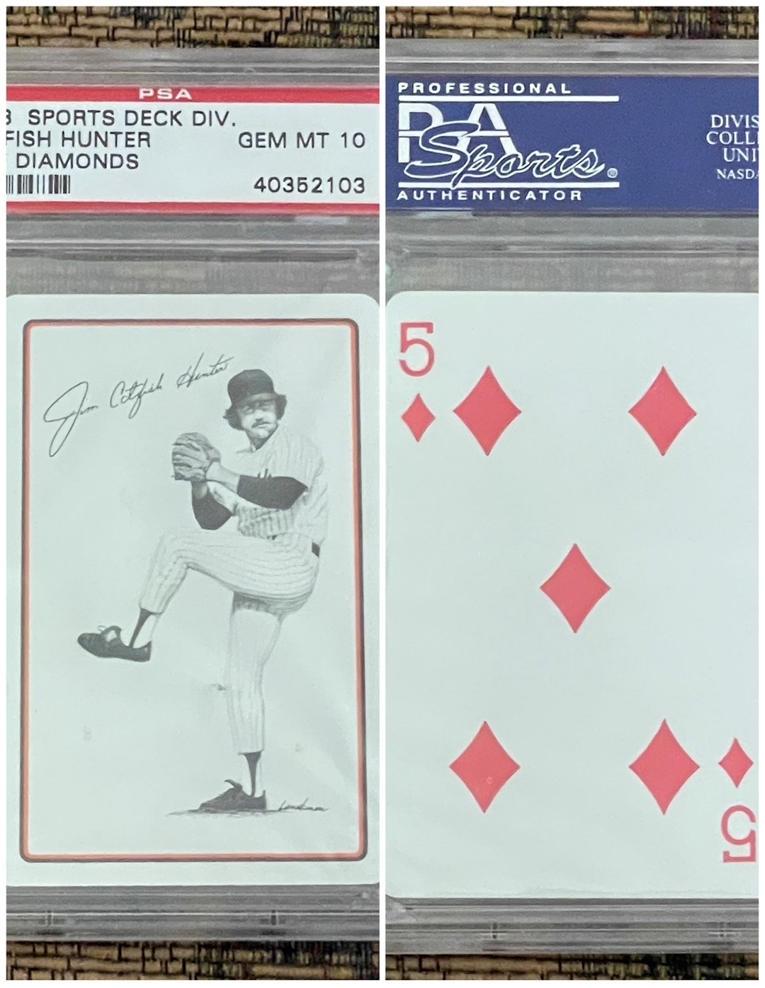 Rare, Vintage Catfish Hunter 1978 Sports Deck Div. 5 of Diamonds ...