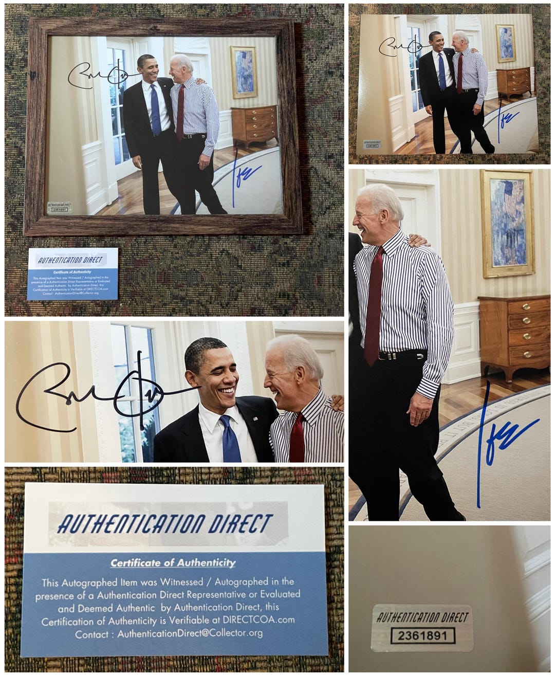 Super Rare, President's Joe Biden & Barack Obama Boldly SIGNED 8x10 ...