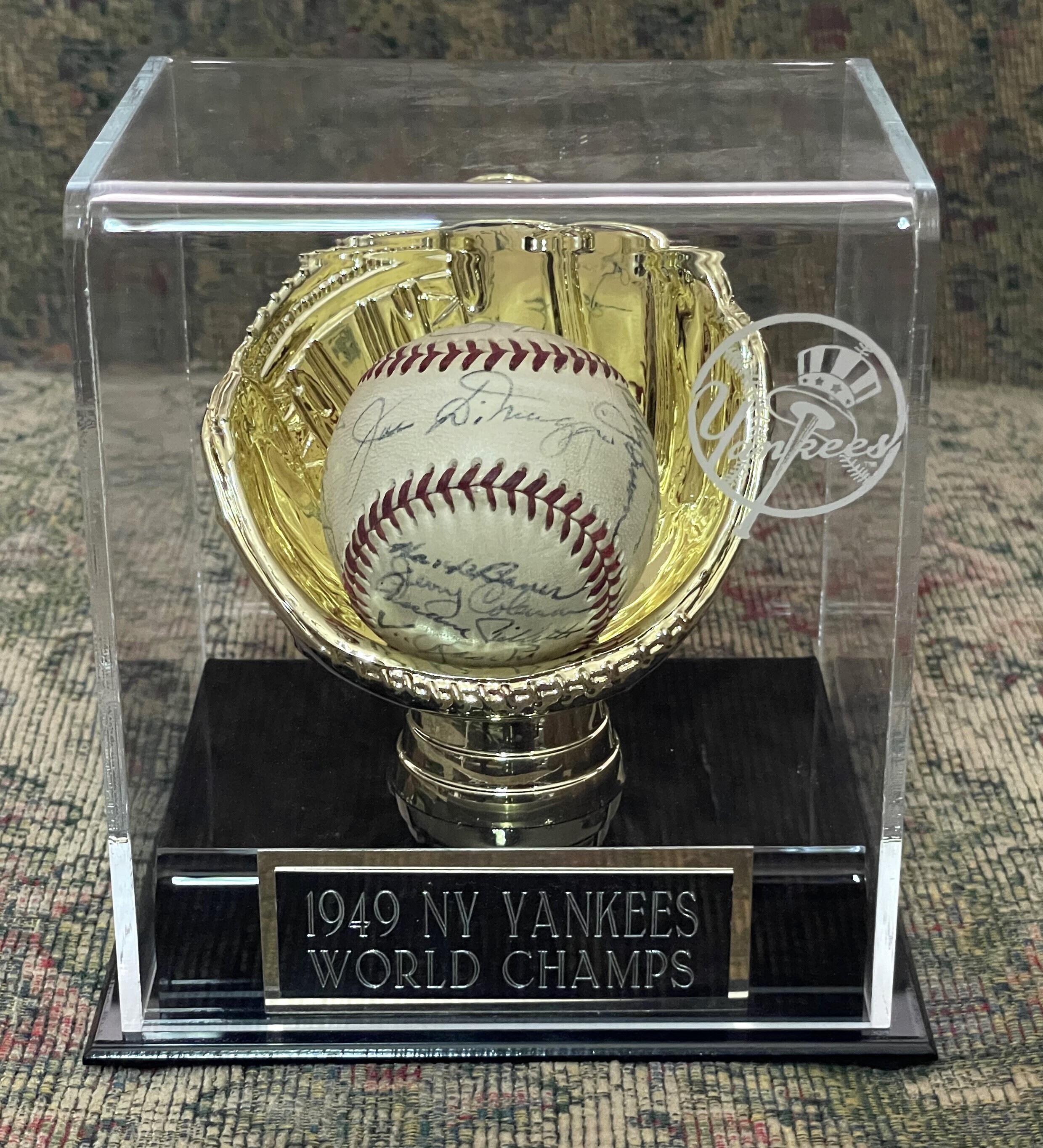 1949 New York Yankees World Champions 20 Signatures on a Mini Baseball ...
