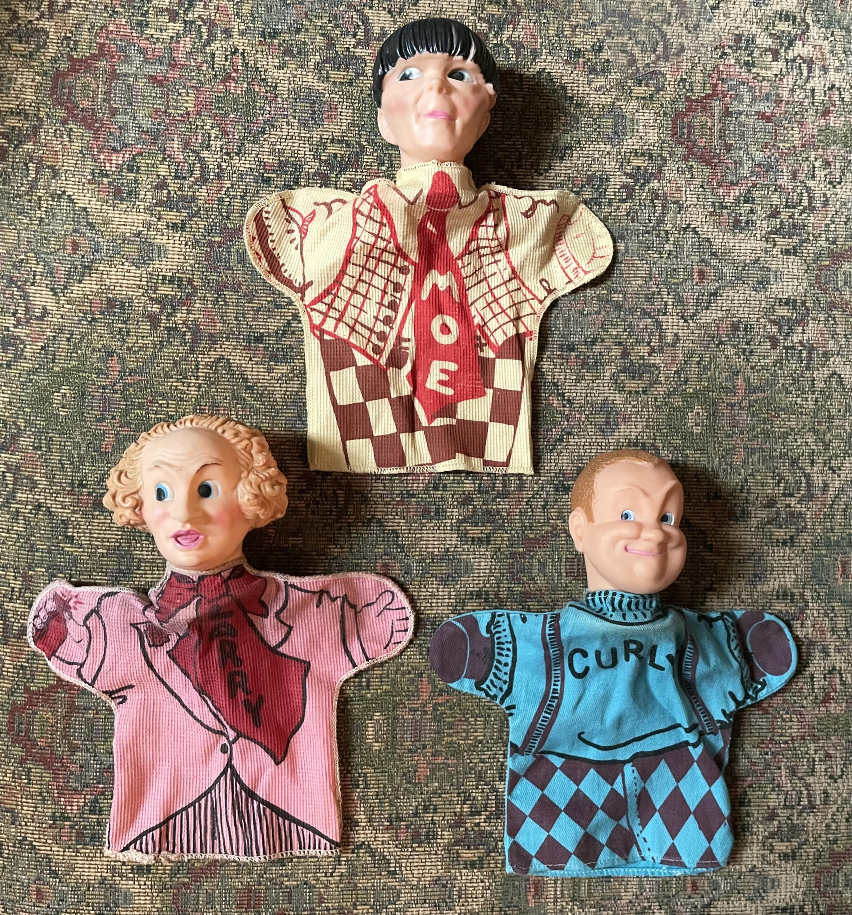 The THREE Stooges Complete Hand Puppet Set Manufactured by Ideal in ...