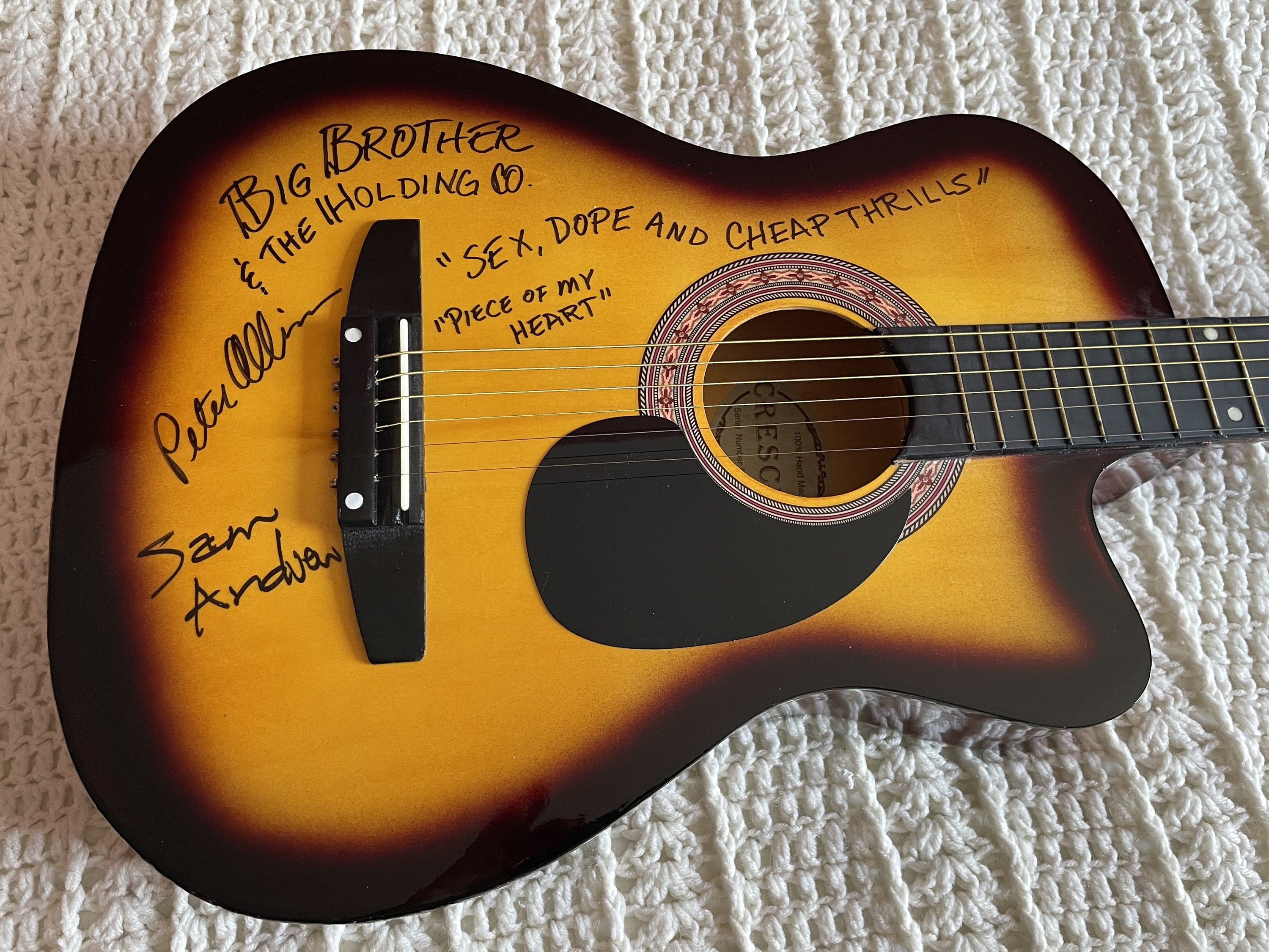 Janis Joplin Big Brother Holding Company SIGNED Beginners, Acoustic ...