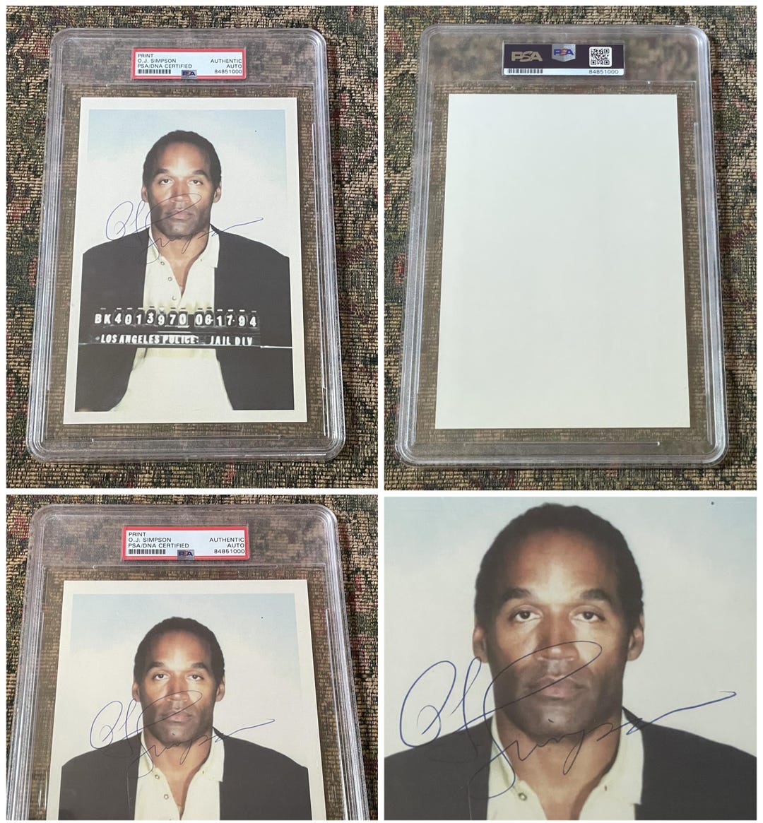 Incredibly Rare OJ Simpson Signed Autographed Mugshot Photo Photograph ...