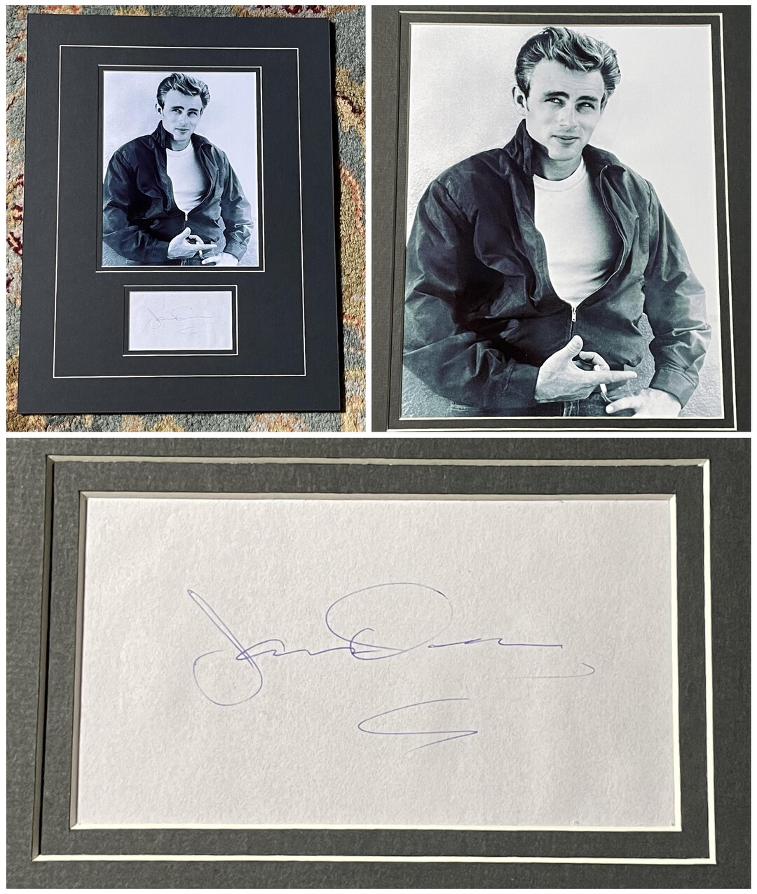 Custom Matted James Dean SIGNED AUTOGRAPHED Signature Piece and ...
