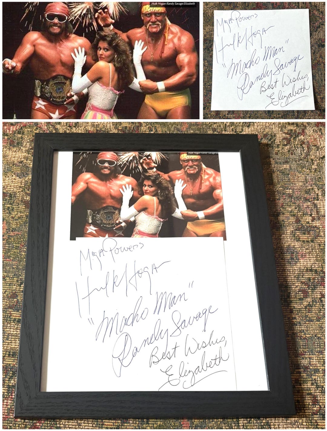 Framed, MEGA POWERS, Hulk Hogan, "macho Man" Randy Savage and Miss ...