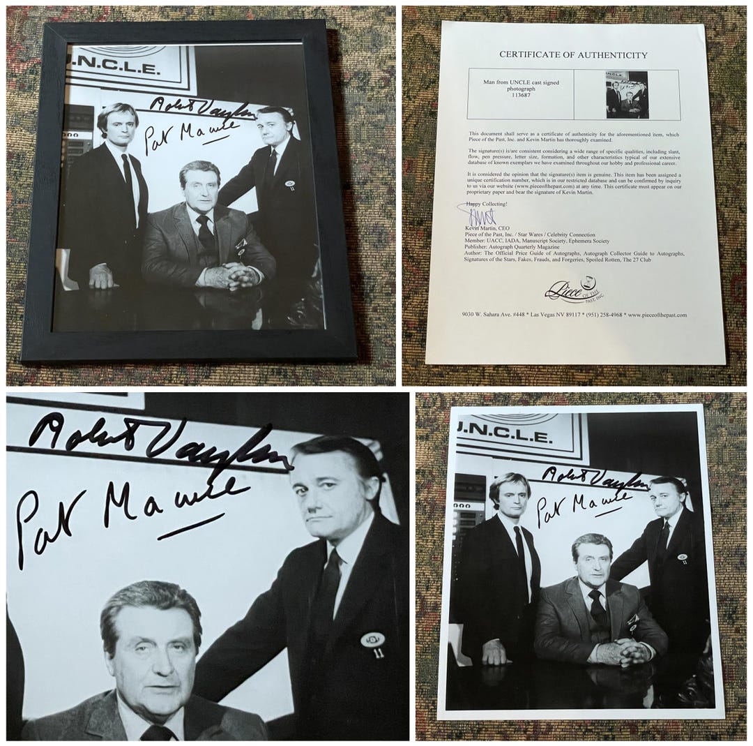 Man From Uncle, TV Series, Handsomely Framed, 8x10 Photo Photograph HAND SIGNED / Autographed by ...