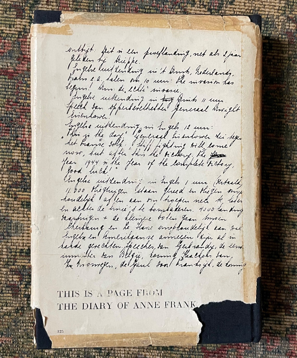 Anne Frank, Diary of A Young Girl, First Edition, Second Printing, 1952 ...