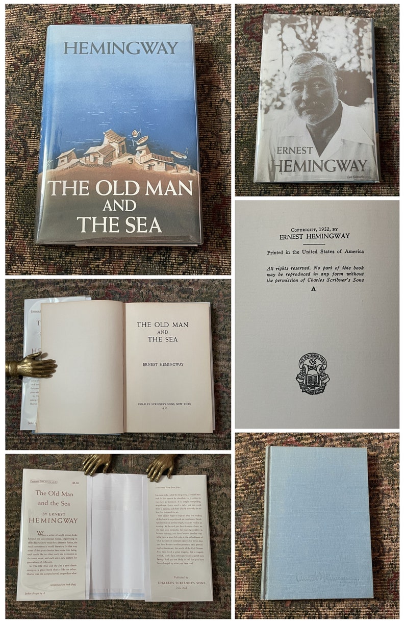 The Old Man and the Sea Ernest Hemingway, 1952, True 1st Edition, First ...