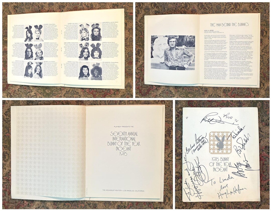 SIGNED by Hugh Hefner, Barbie Benton, Barbara Patterson, Artie Johnson ...