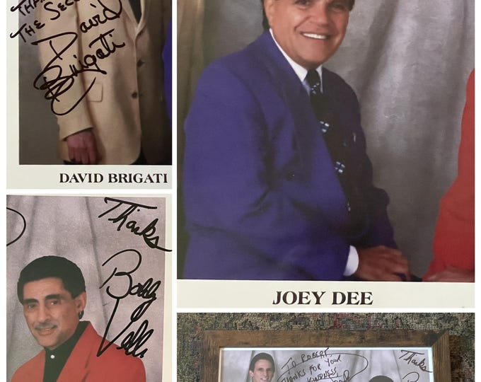 Signed Photo Joey Dee (of the Starliters), Frankie Valli's Brother ...