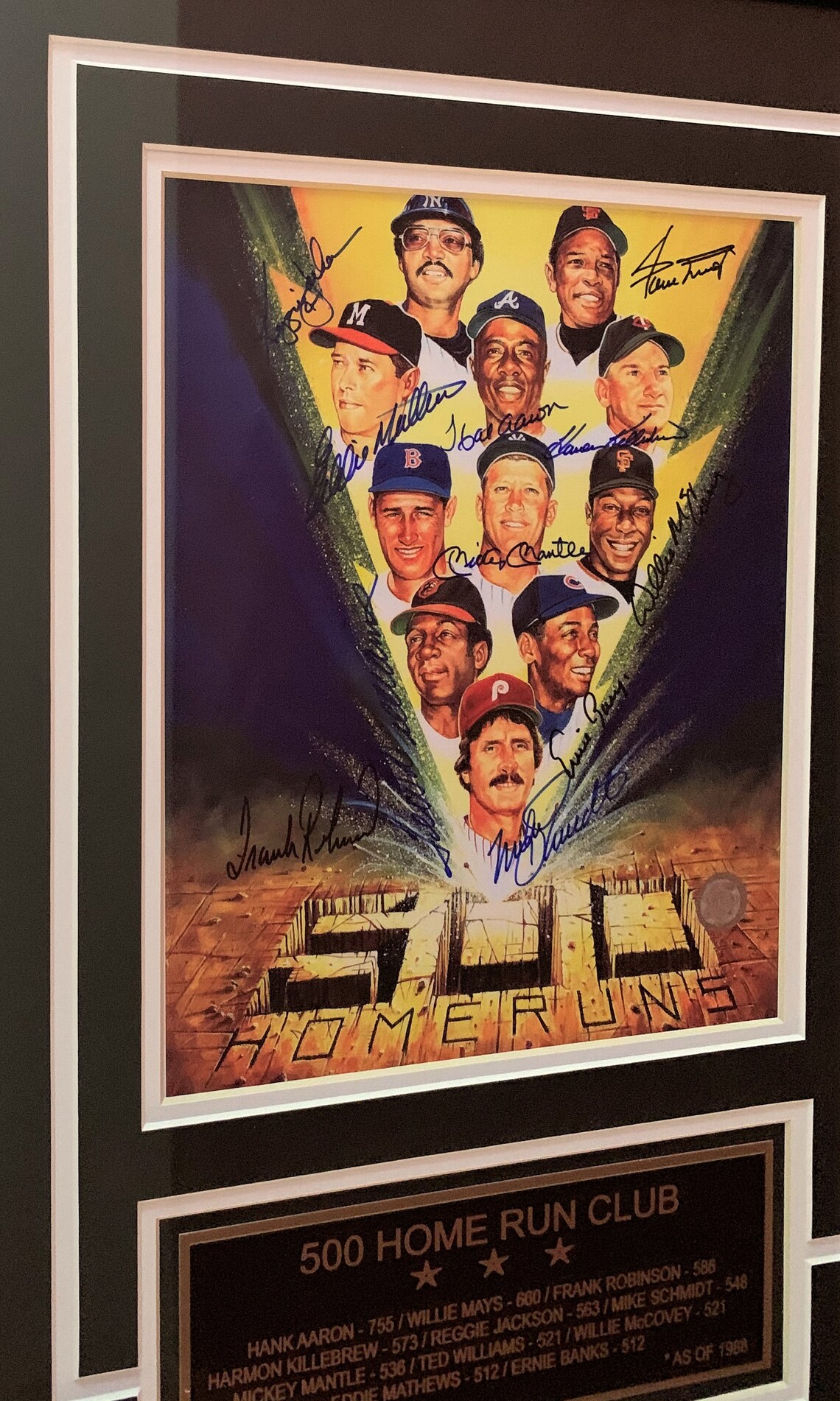 Baseball 500 HOME RUN CLUB as of 1988 Signed by 10 Baseball Players - Etsy
