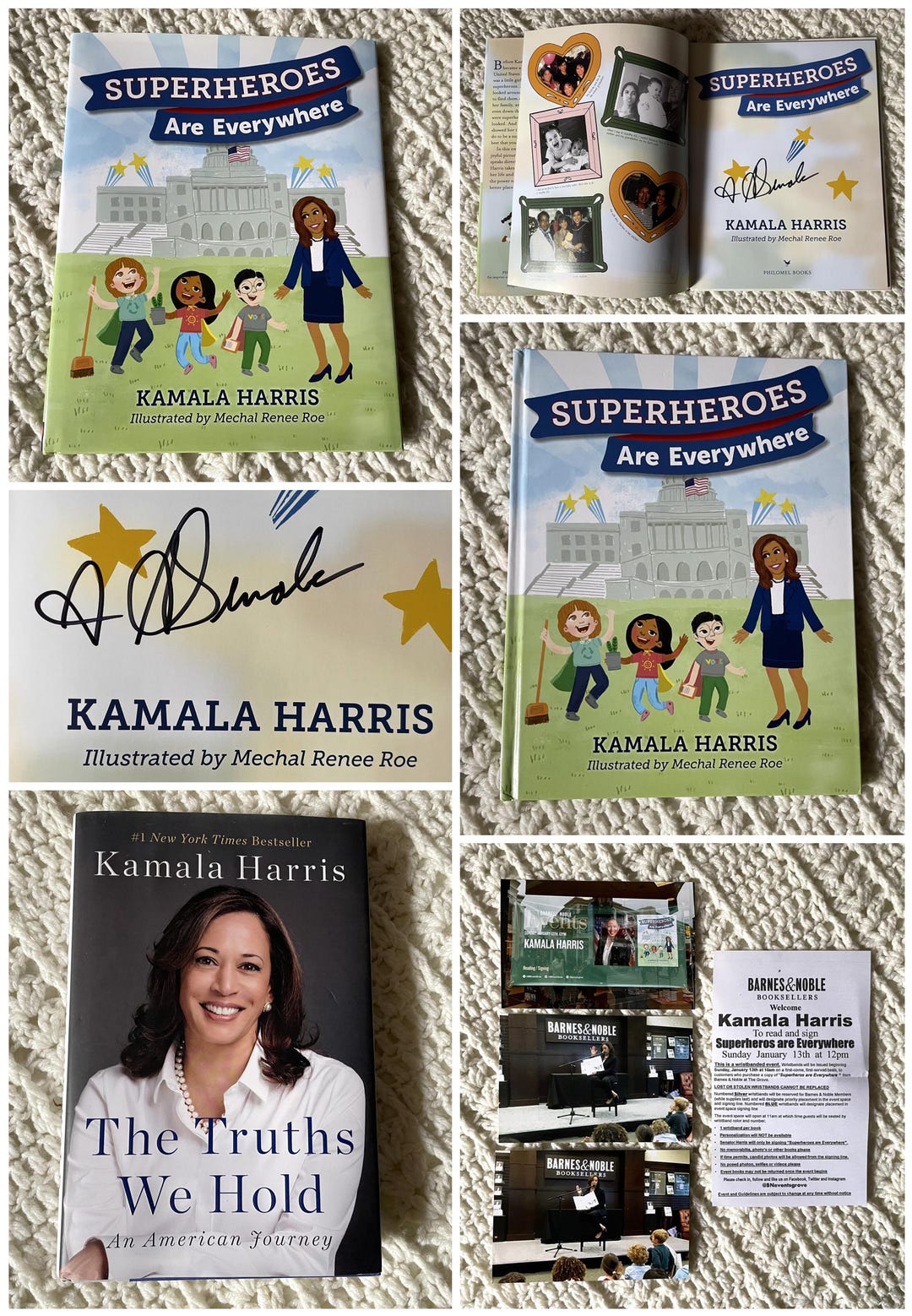 Rare, Kamala Harris Personally HAND SIGNED / Autographed "superheroes ...