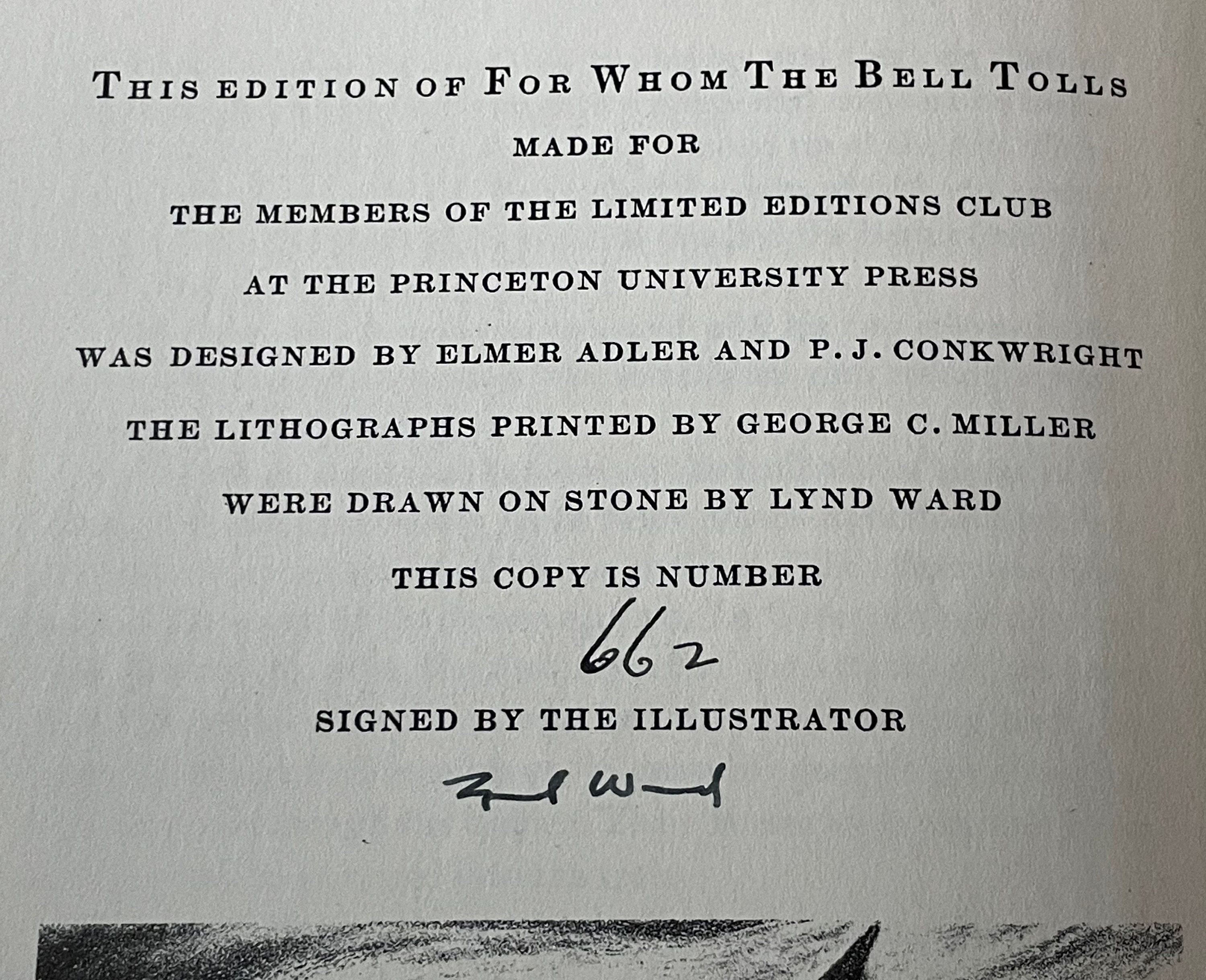 LYND WARD, Illustrator SIGNED Limited Editions Club, Ernest Hemingway ...