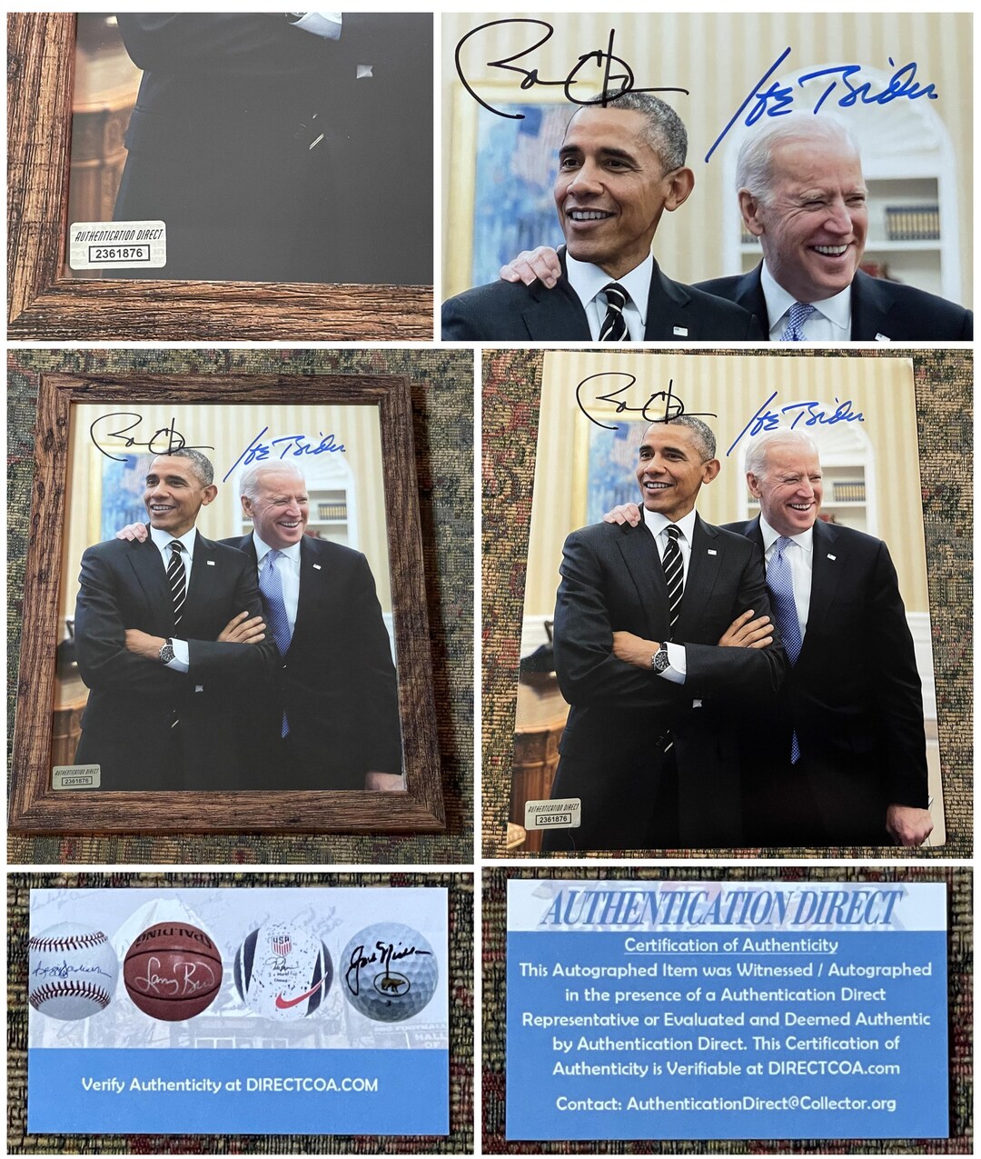 Super Rare, President's Barack Obama and Joe Biden Boldly SIGNED 8x10 ...