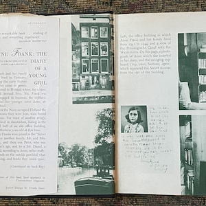 Anne Frank, Diary of A Young Girl, First Edition, Second Printing, 1952 ...