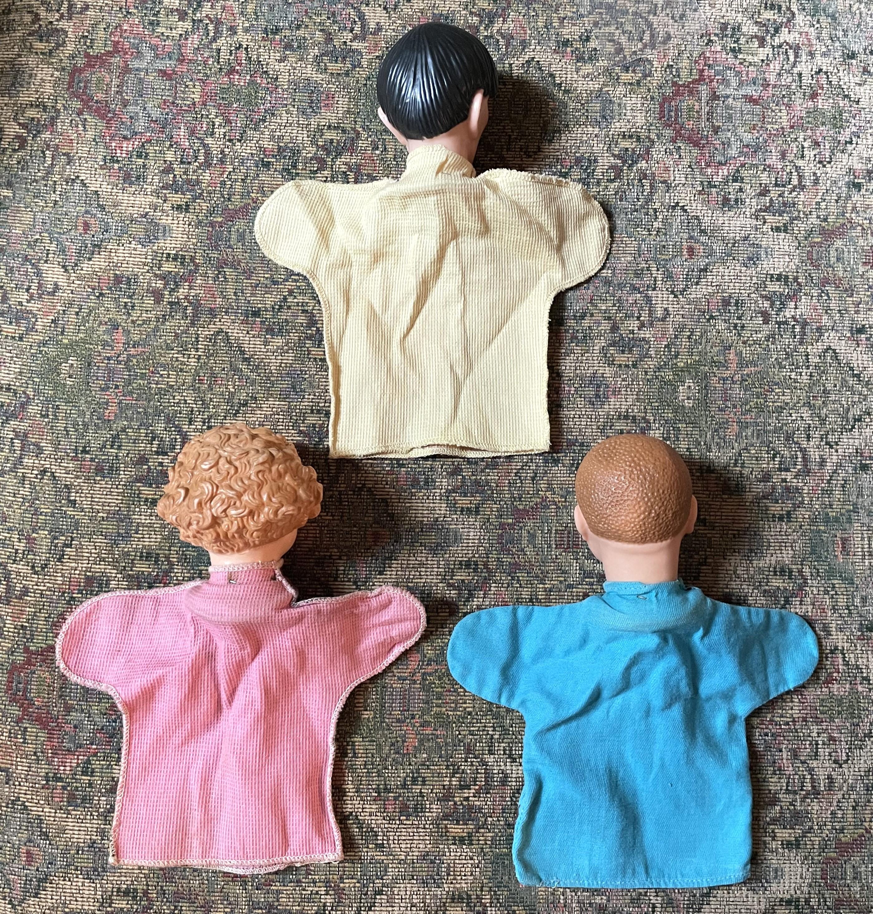 The THREE Stooges Complete Hand Puppet Set Manufactured by Ideal in ...