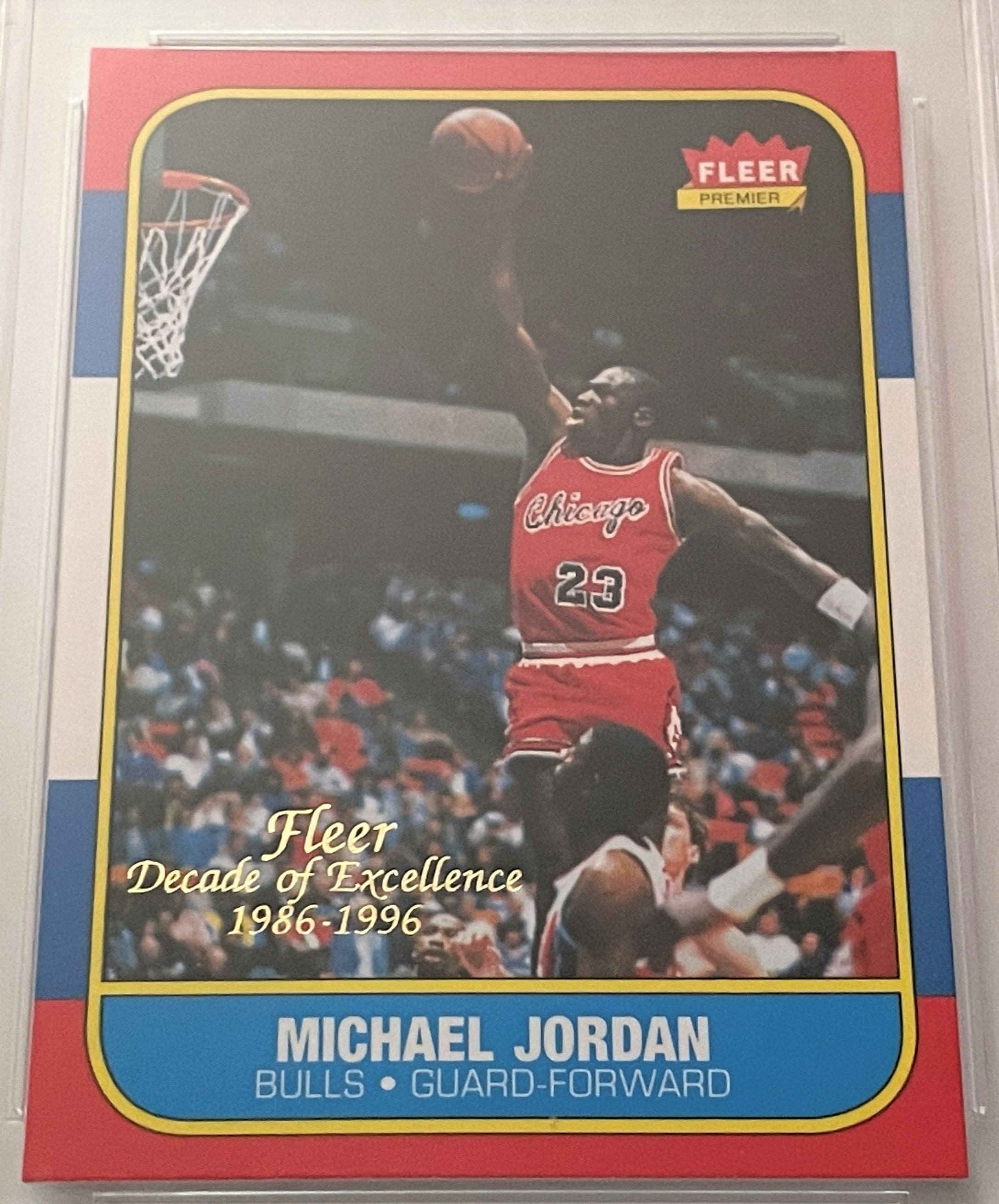 Hard to Find MICHAEL JORDON 1996-97 Fleer #4 Decade of Excellence 1986 ...