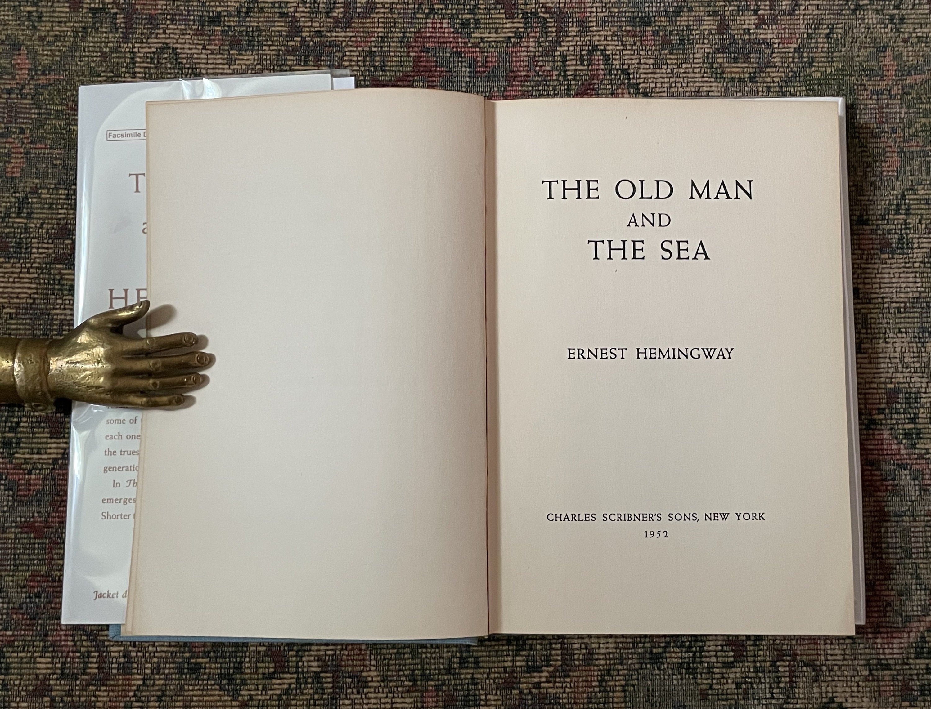 The Old Man and the Sea Ernest Hemingway, 1952, True 1st Edition, First ...