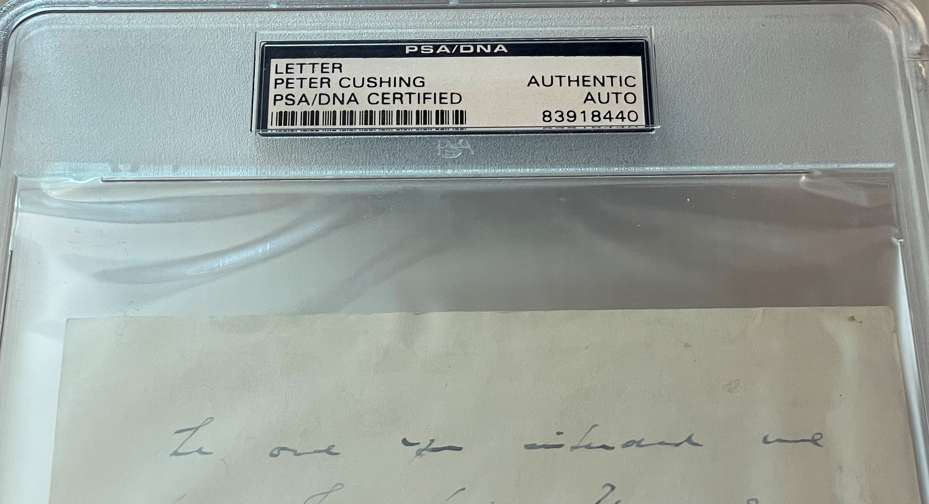 Rare, Vintage, Peter Cushing Hand Signed Handwritten Letter, Horror ...