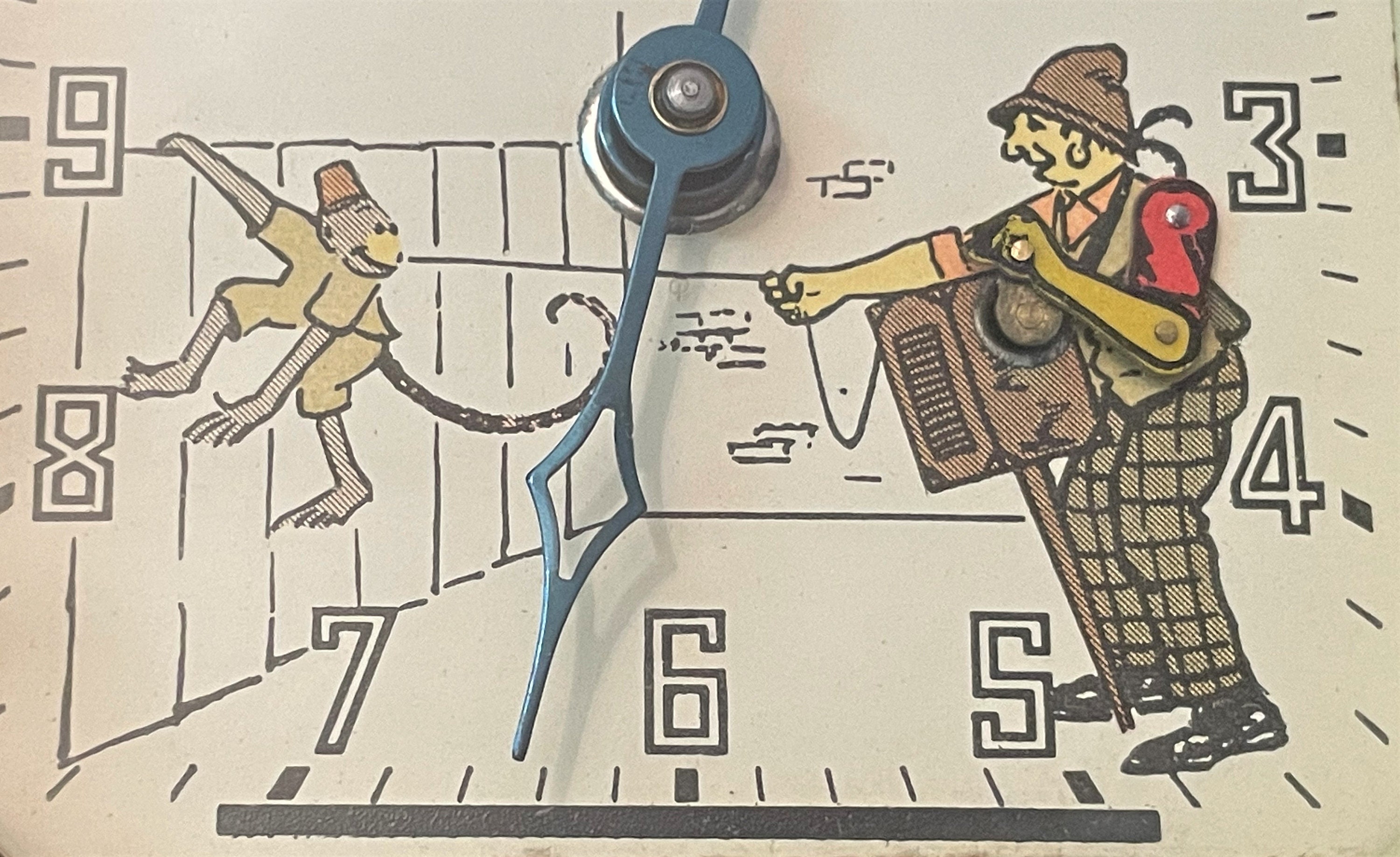 Rare, Vintage LUX Animated Automaton Wind up organ Grinder With Monkey ...