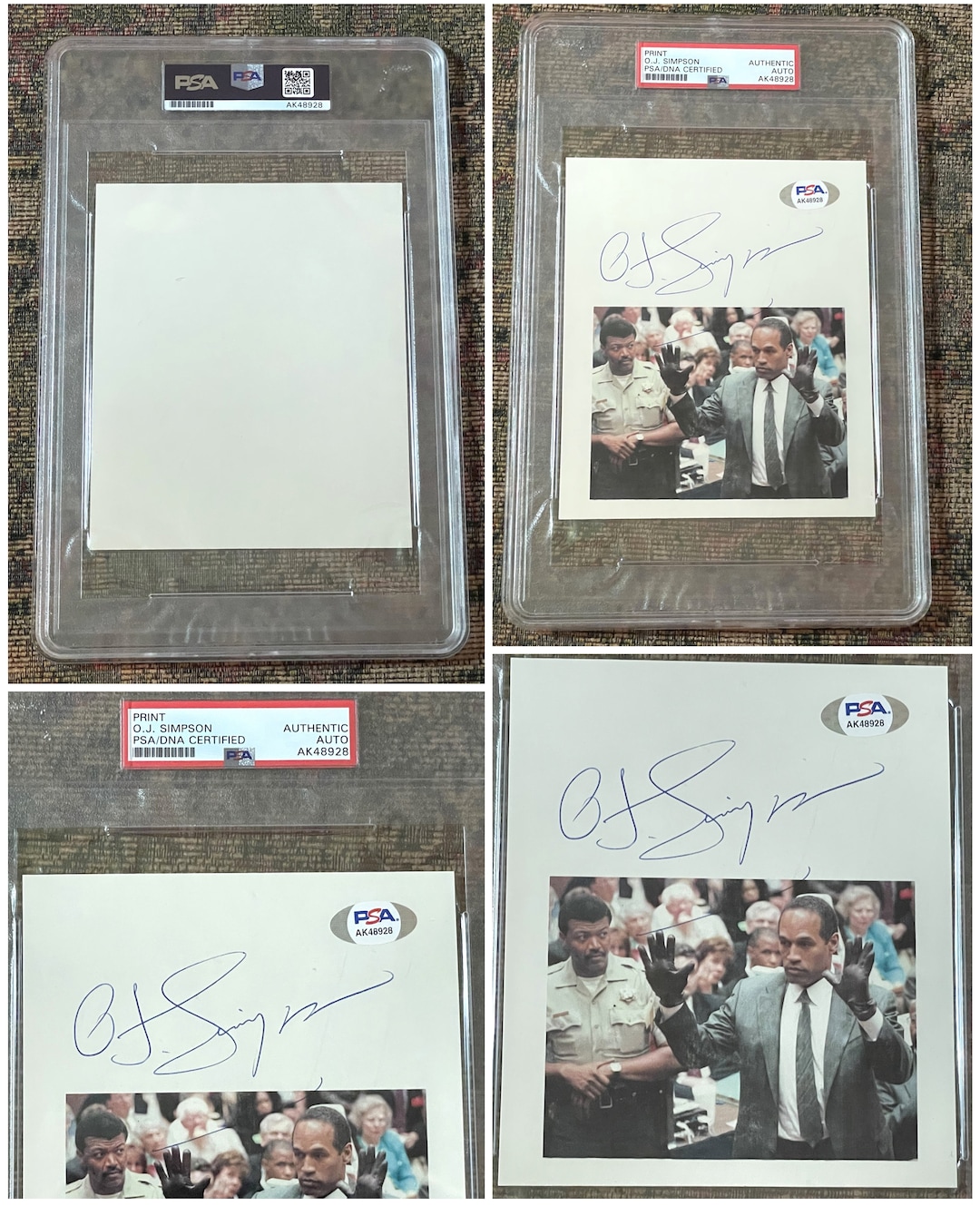 Rare, Vintage, Signed by O.J. Simpson the Glove OJ Trial Photo ...