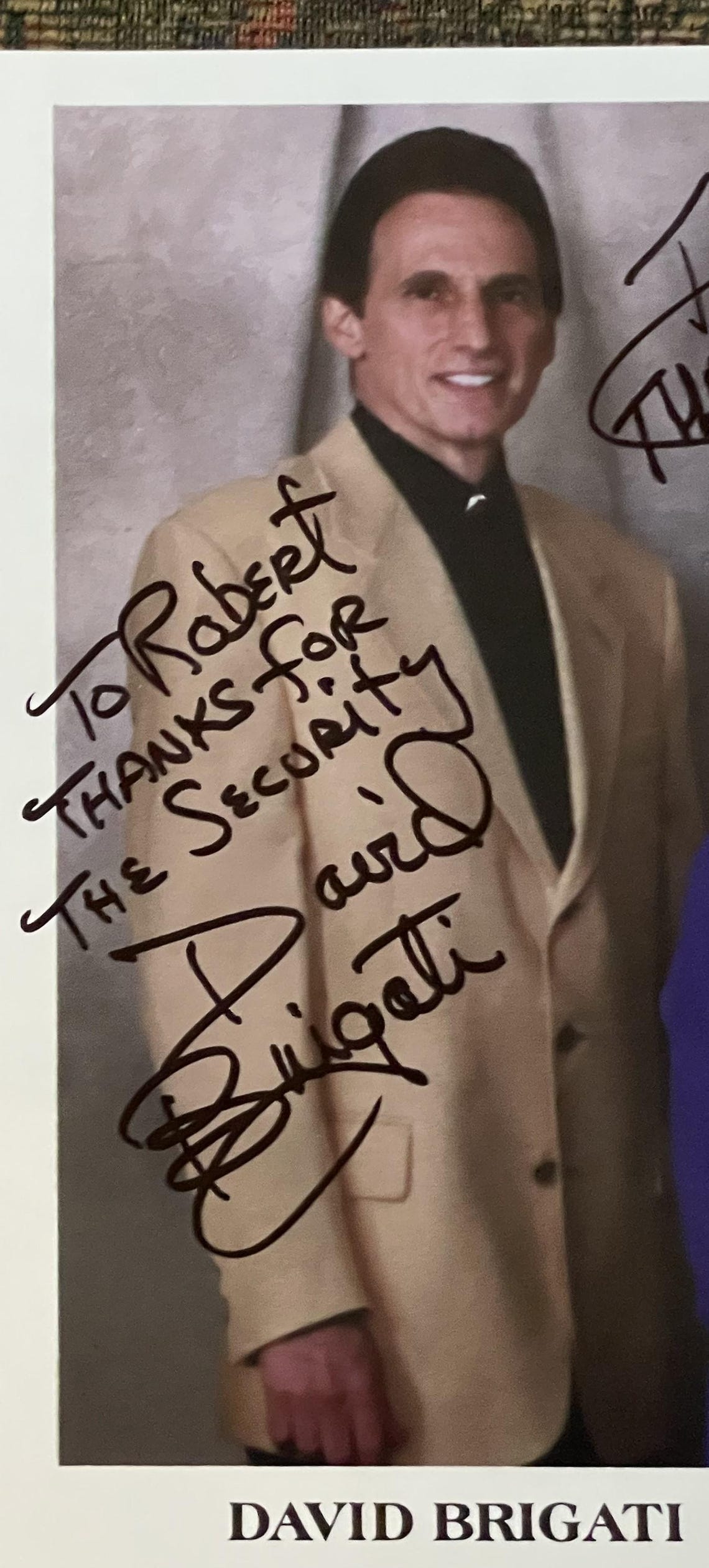 Signed Photo Joey Dee (of the Starliters), Frankie Valli's Brother ...