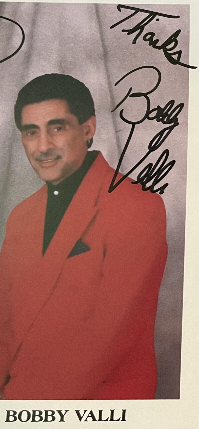 Signed Photo Joey Dee (of the Starliters), Frankie Valli's Brother ...