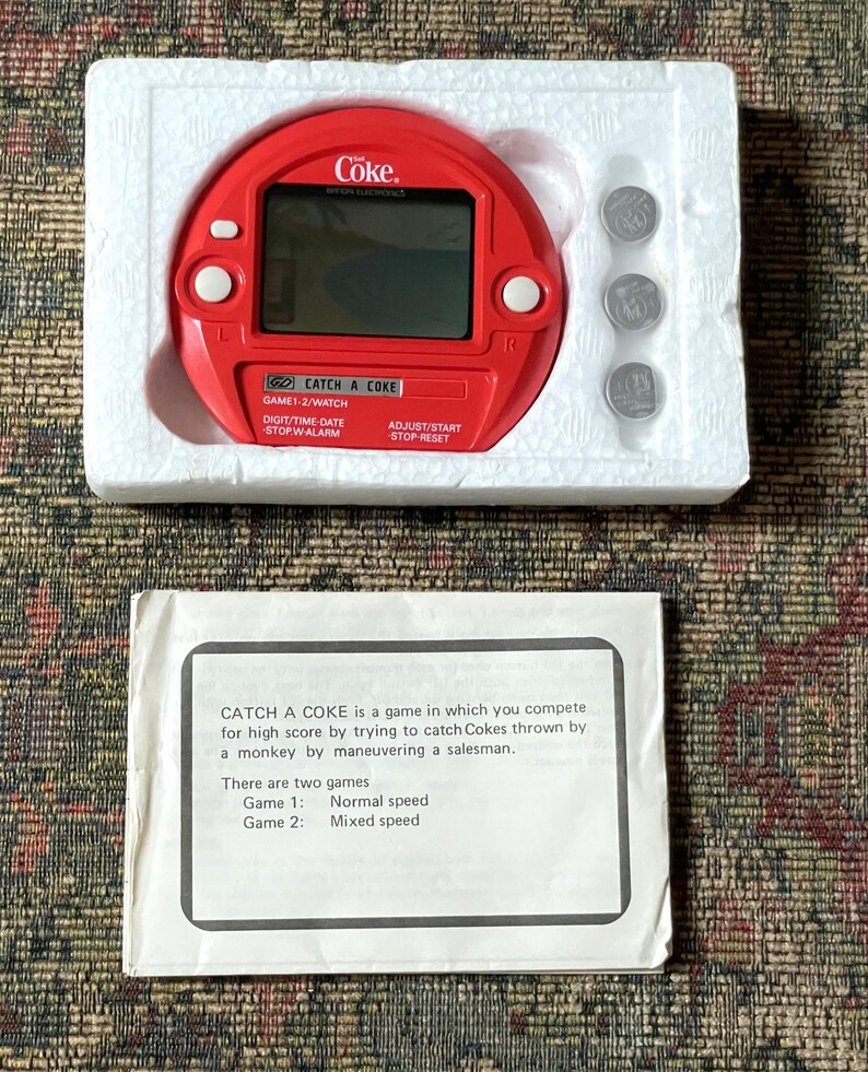 Rare, Vintage, CATCH A COKE Cola Bandai 1980s Vintage Retro Electronic ...