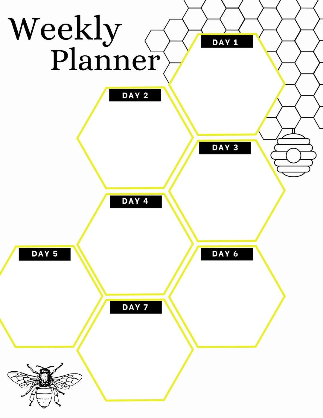 Weekly Planner Digital Download - Etsy