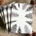 Forest Sky Card Set Pine Tree Cards Nature Lover Gifts Blank Greeting ...