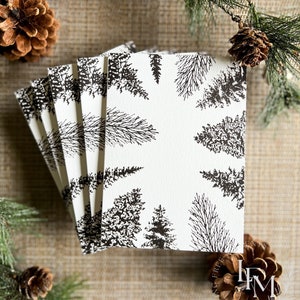 Forest Sky Card Set Pine Tree Cards Nature Lover Gifts Blank Greeting ...