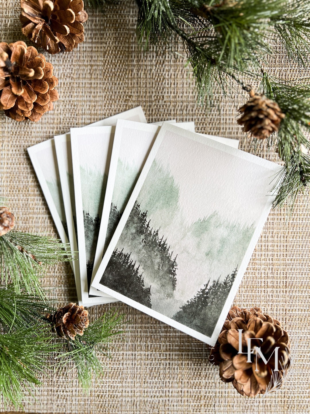 Watercolor No. 1 Card Set Watercolor Cards stationary Set Notecard Set ...