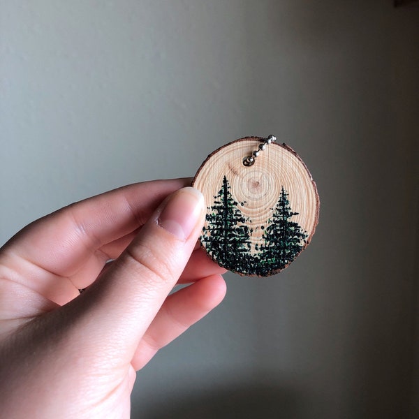 Tree Keychain - Etsy