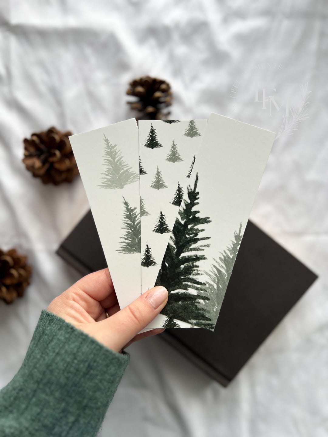 Pine Tree Bookmark Trio | Pine Trees | Bookmarks | Art Print Bookmark ...