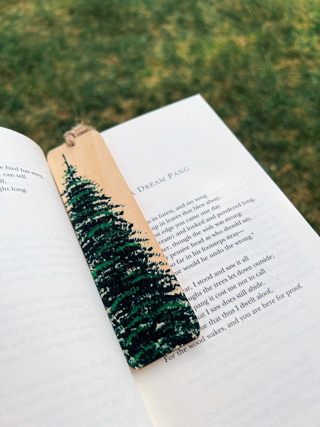 Wooden Pine Tree Bookmark Pine Tree Art Pine Tree Bookmark Wood ...