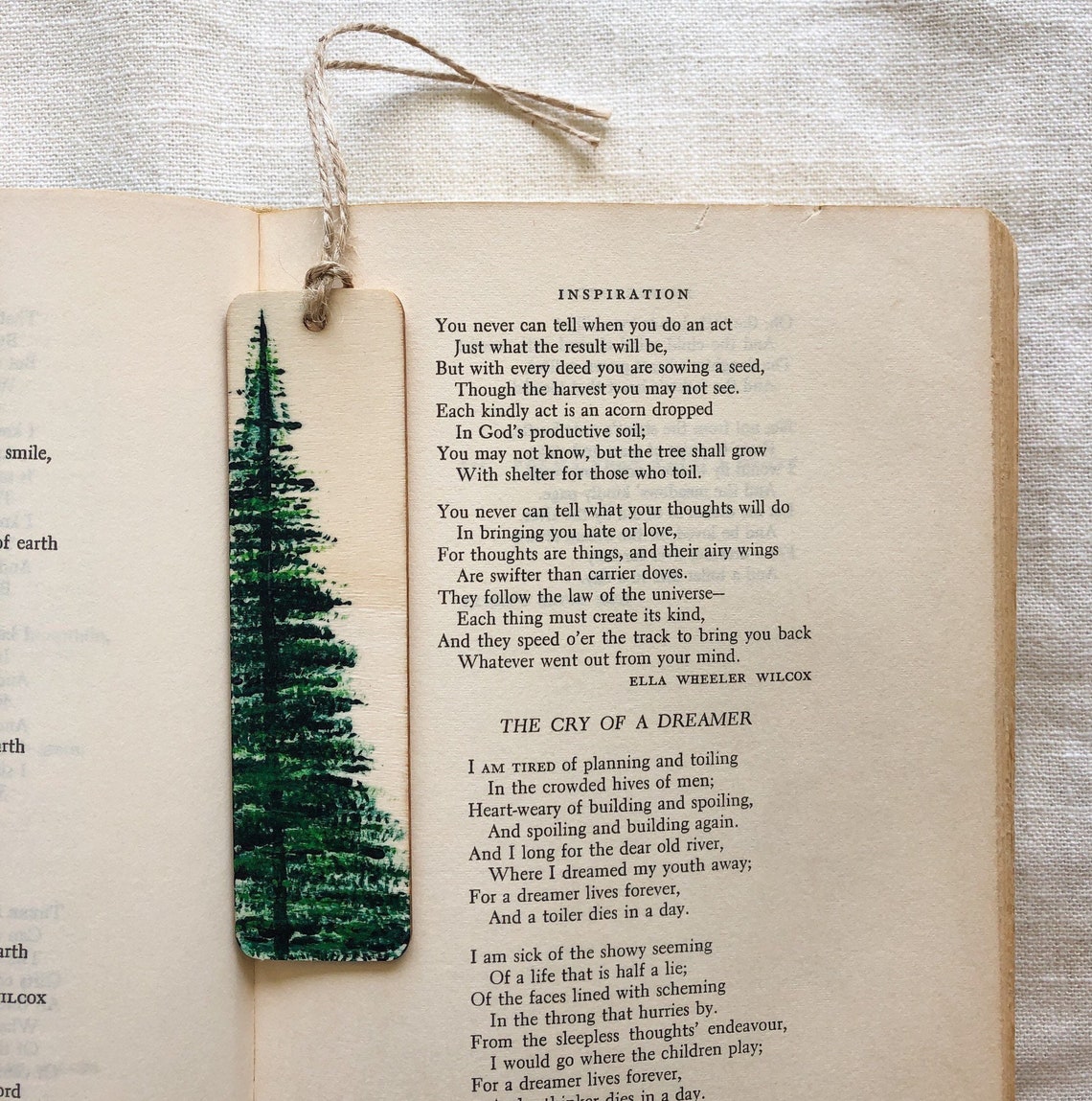 Wooden Pine Tree Bookmark Pine Tree Art Pine Tree Bookmark - Etsy