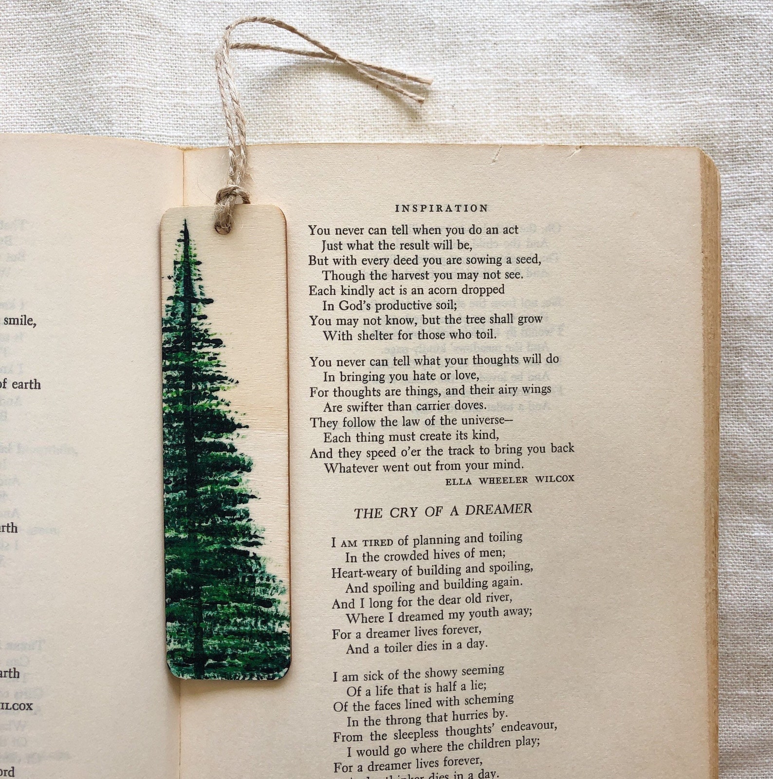 Wooden Pine Tree Bookmark Pine Tree Art Pine Tree Bookmark - Etsy