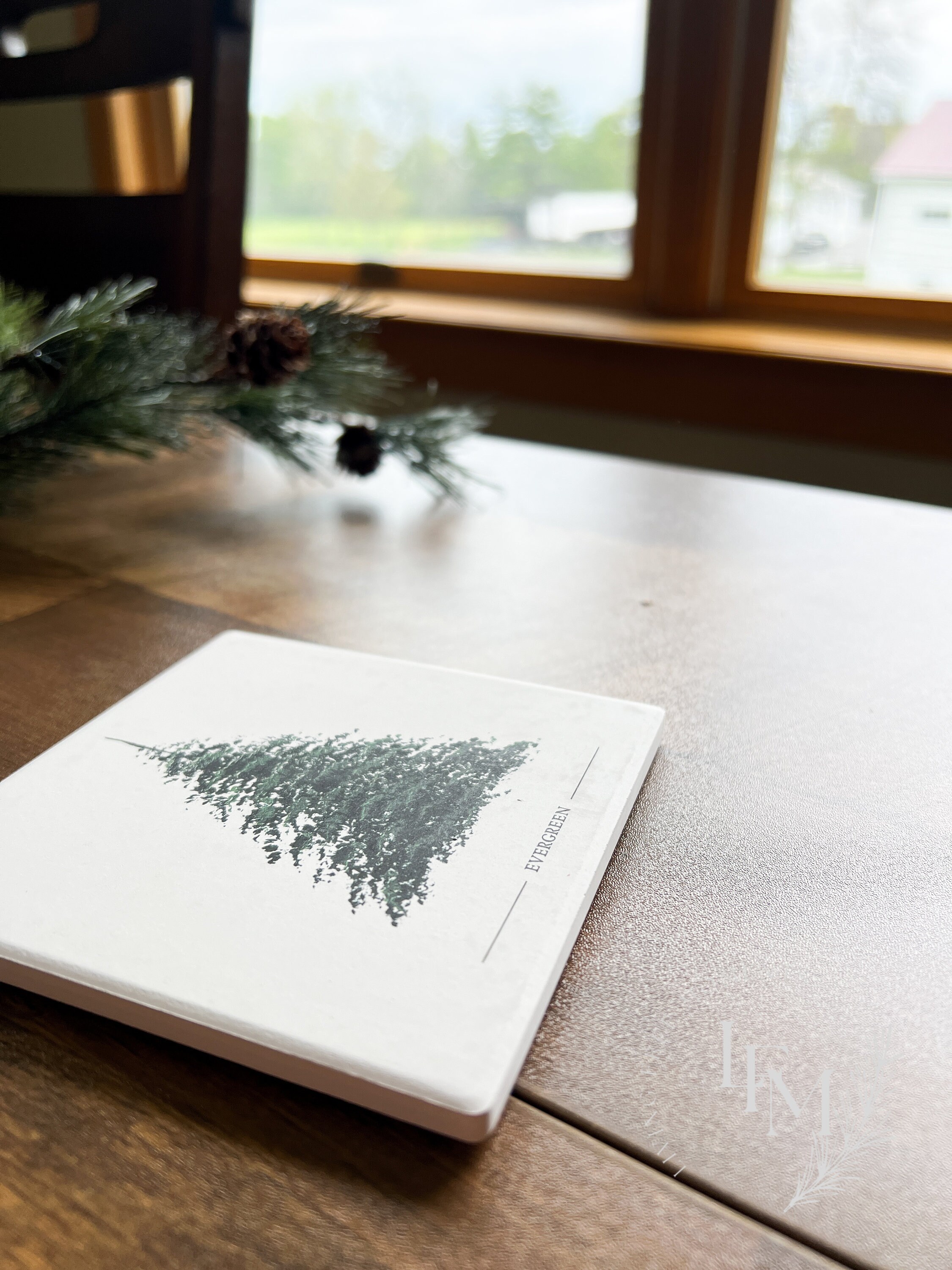 Pine Tree Ceramic Coasters: Rustic Forest Coaster Set - Etsy