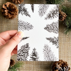 Forest Sky Card Set Pine Tree Cards Nature Lover Gifts Blank Greeting ...