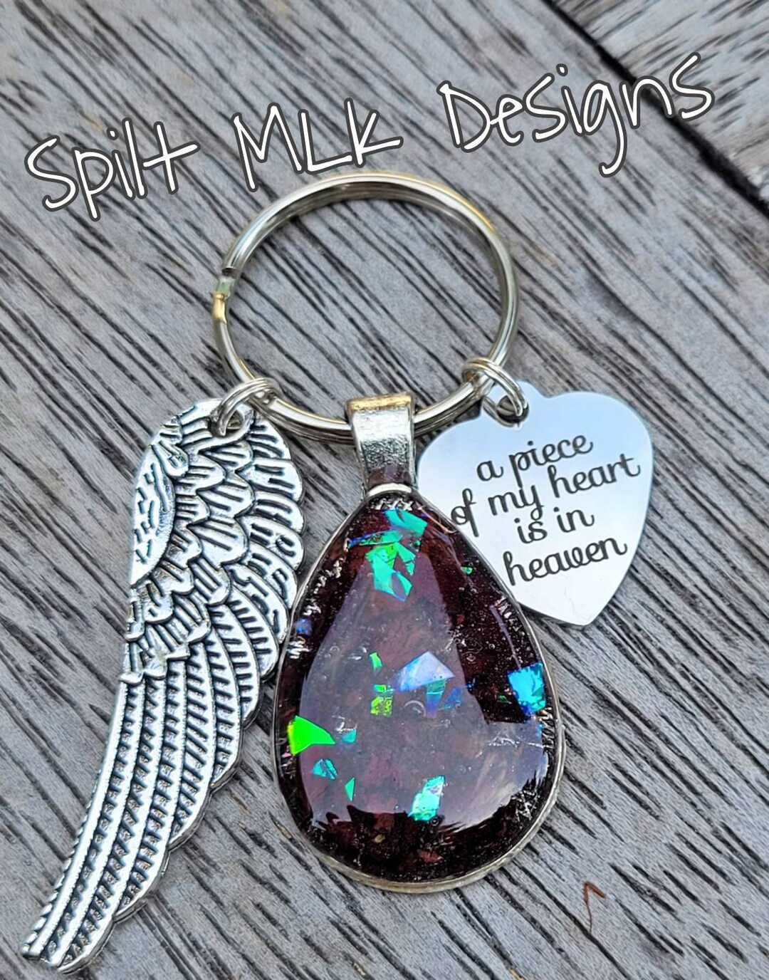 Memorial Keychain With Funeral Flowers - Etsy