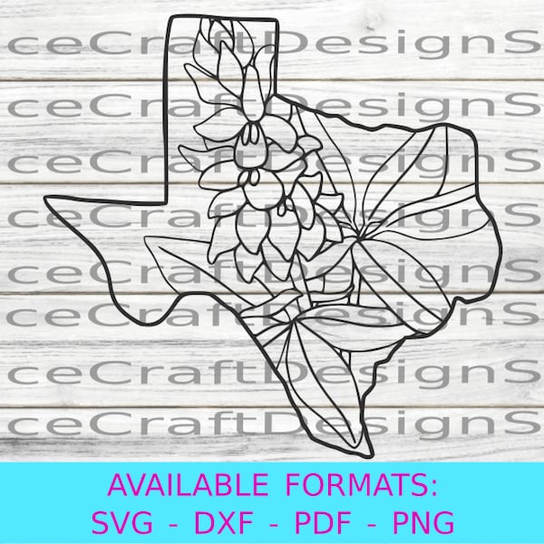 Texas Bluebonnets Svg - Etsy