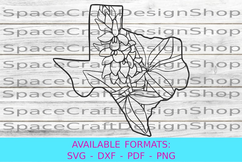 Texas SVG, Texas Outline SVG, Texas Bluebonnet SVG, Texas Flowers ...