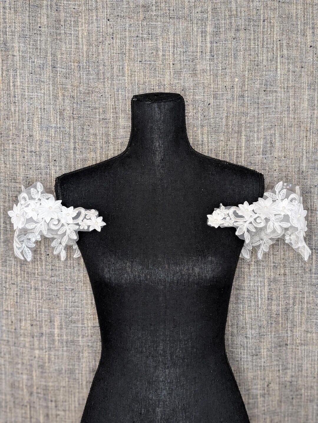 Bridal Sleeves, Off-shoulder Straps, Detachable, Tulle Straps, No ...