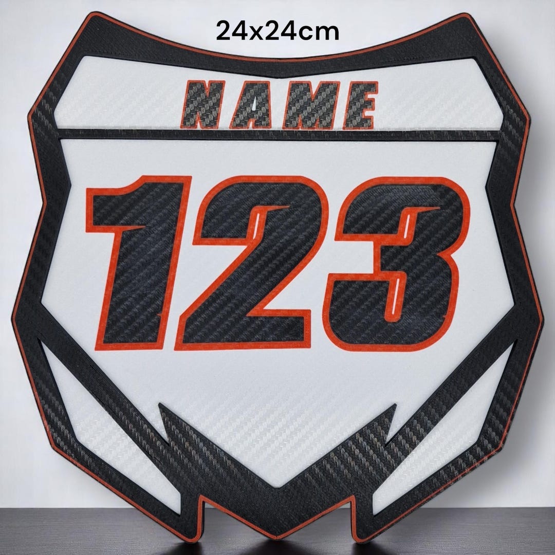 Motocross Display Sign | Dirtbike Personalized Custom Number and Name ...
