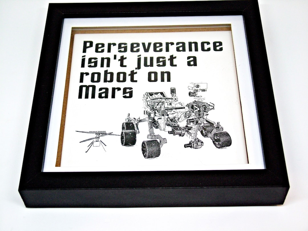 Mars Perseverance Art Tile - Laser Engraved Wall Art- Stand / Hanging ...