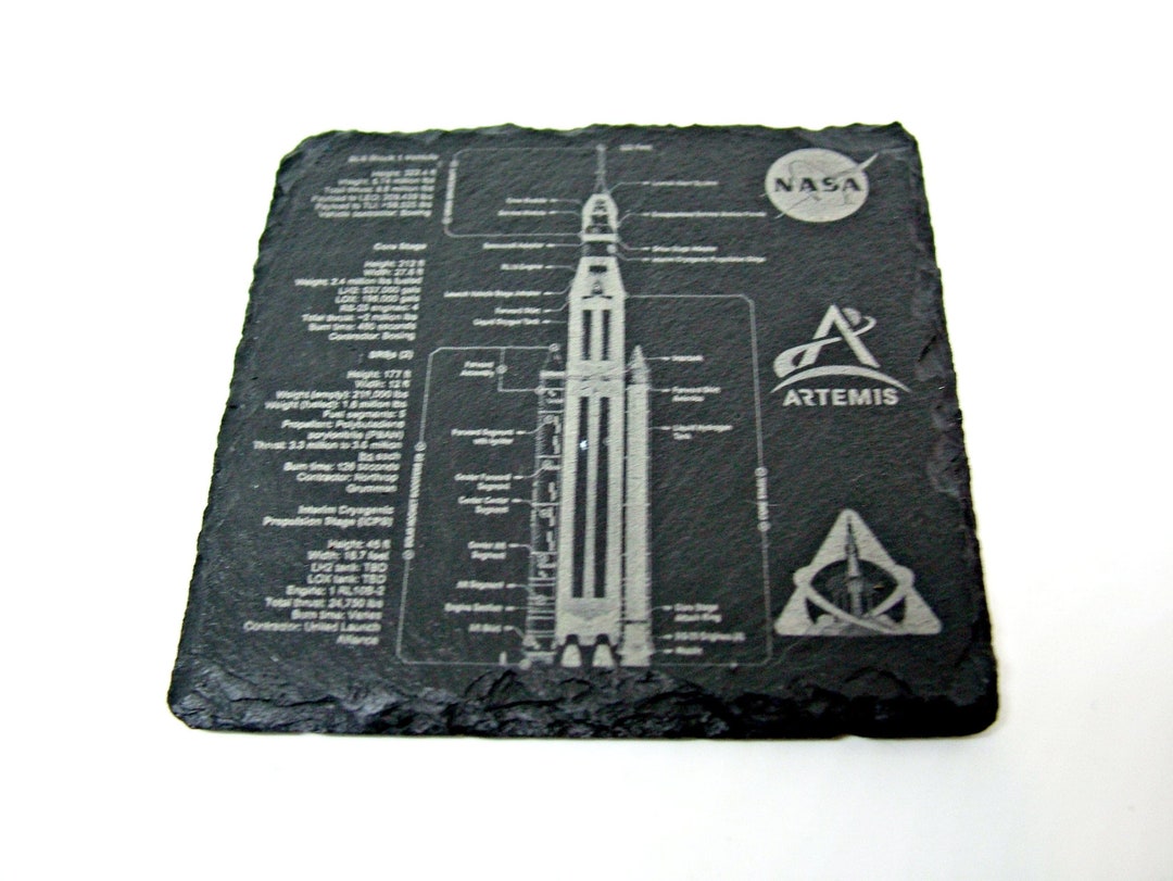 NASA Artemis Coaster - NASA Moon Mission - Moon Landing - Laser ...