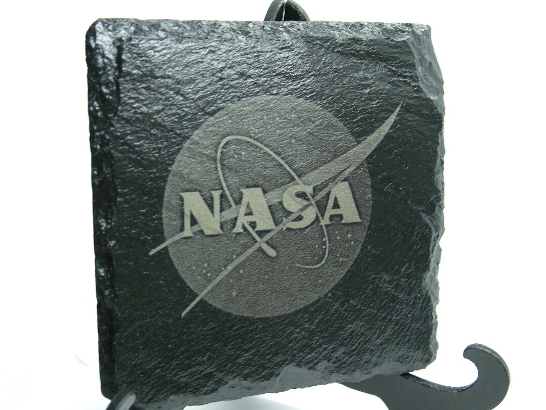 NASA Logo Laser Engraved Slate Coaster NASA Space Fan Gift - Etsy