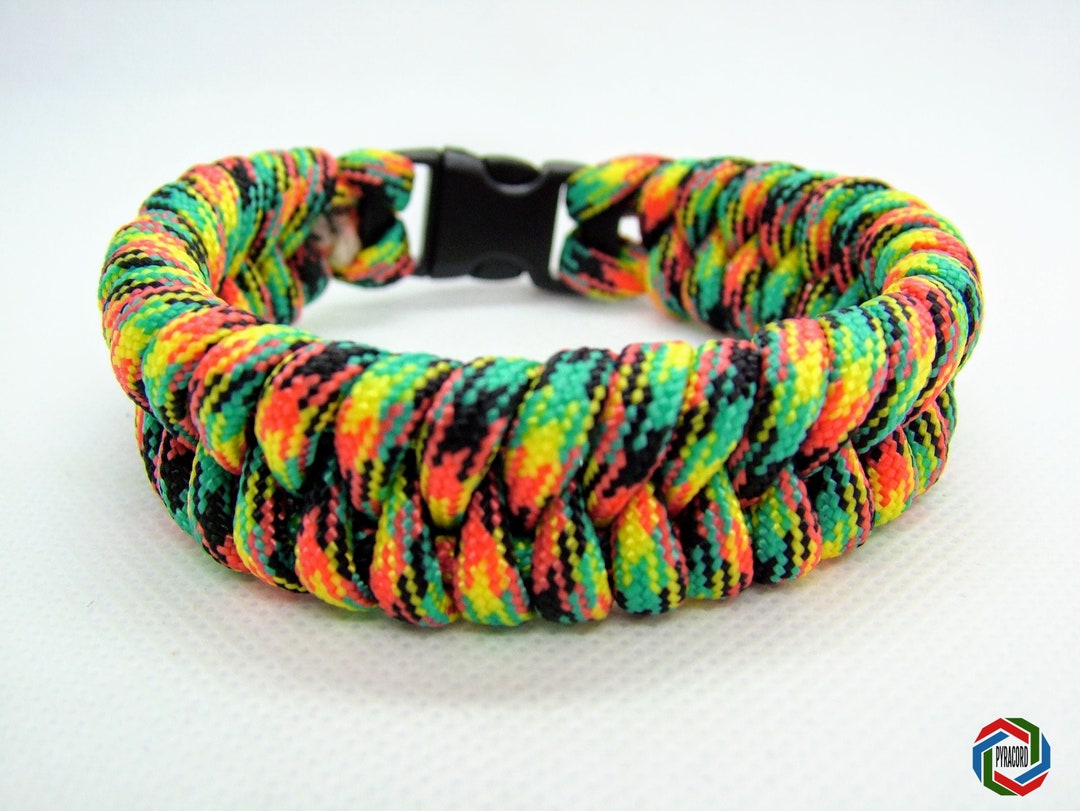 Handmade Rasta Bracelet RASTA ROPE Paracord Bracelet Rastafarian Style ...