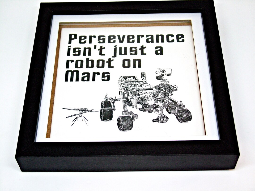 Mars Perseverance Art Tile Laser Engraved Wall Art Stand / - Etsy