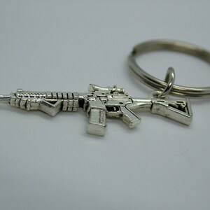 Rifle Keyring / Keychain / Keyfob - M4 Rifle Gun Keyring With Split ...